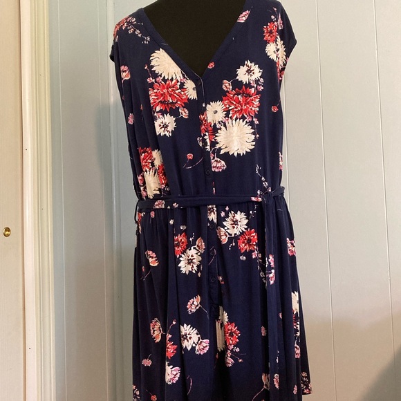 torrid | Pants & Jumpsuits | Plus Size Navy Blue Summer Romper With Red ...
